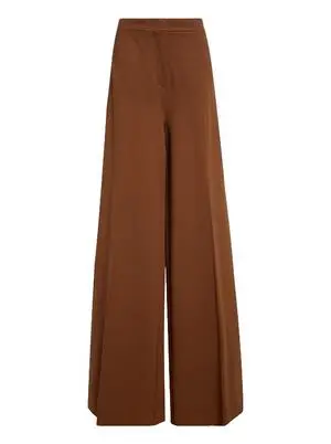 Max Mara Circolo High-waisted Wide-leg Trousers - Tobacco