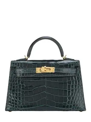 Hermès Alligator Kelly Sellier 20 Mini Nm - Vert Cypress
