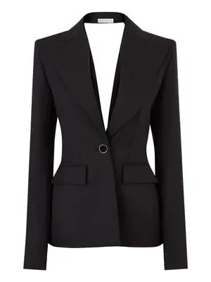 Nina Ricci Draped-back Blazer - Black