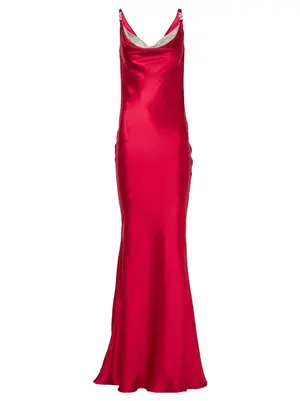 Versace Satin Gown - Red