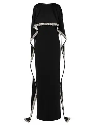 Roland Mouret Embellished Satin Crêpe Gown - Multicoloured