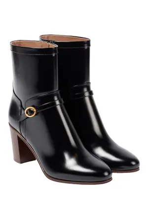 VALENTINO Valentino Garavani Pattie 75 Leather Ankle Boots