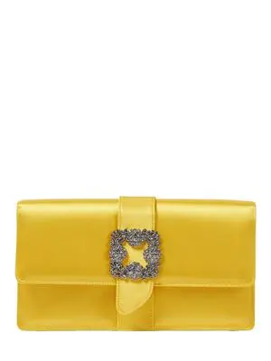 Manolo Blahnik Manolo Blahnik Capri Embellished Clutch Yellow