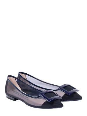 ROGER VIVIER Gommettine Mesh Ballet Flats - Blue