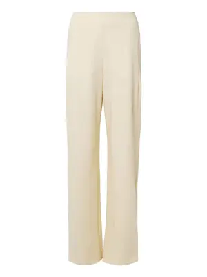 FFORME Larissa High-rise Wide-leg Wool-blend Pants - White