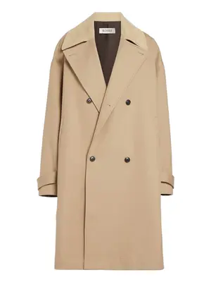 RÓHE Garden Suede-trimmed Coat - Beige