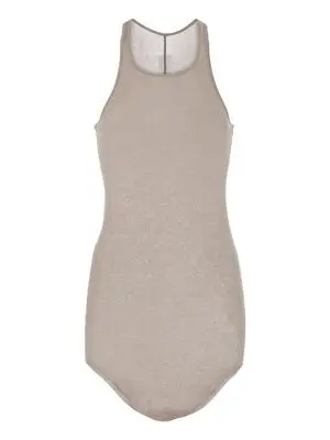 Rick Owens Ribbed-knit Cotton Tank Top - Beige
