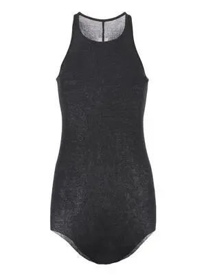 Rick Owens Ribbed-knit Cotton Tank Top - Black