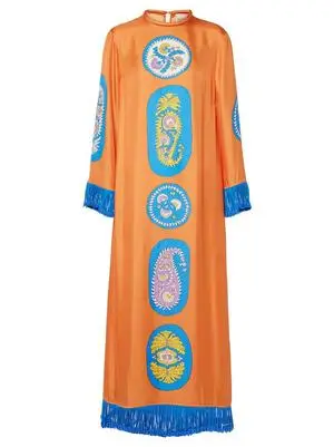 ALEMAIS Luis Silk Midi Dress