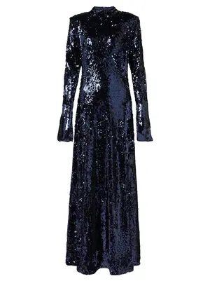 Remain Birger Christensen Sequined Gown - Blue