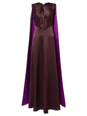 ROKSANDA Amanita Silk Cocktail Dress - Burgundy