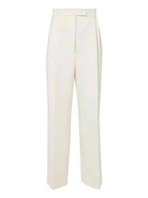 RÓHE High-rise Wide-leg Trousers - White