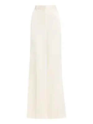 TOTÊME Slit Wide-leg Satin Trousers - Natural