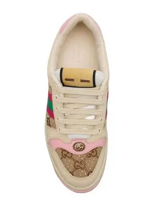 Gucci Screener Gg Canvas Crystal Sneakers - Multi