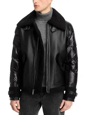 Karl Lagerfeld Paris Faux Leather Jacket - Black
