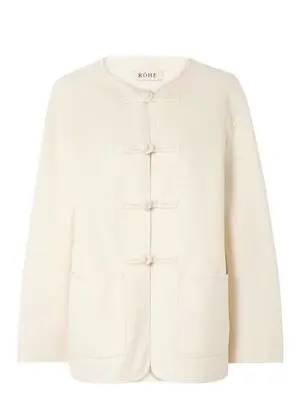 RÓHE Embroidered Wool Jacket - Off-white