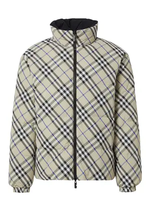 Burberry Check Reversible Down Jacket - Beige