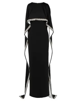 Roland Mouret Embellished Satin Crepe Gown - Multicoloured