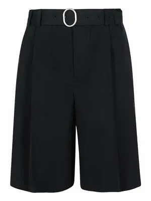 JIL SANDER Cotton Blend Bermuda Shorts - Black
