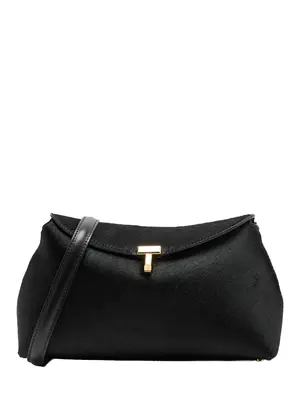TOTÊME T-lock Calf Hair Clutch - Black