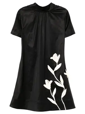 Staud Ilana Floral Dress - Black