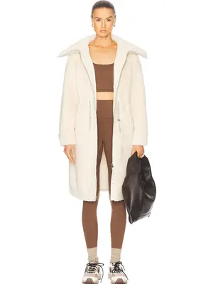 Varley Logan Sherpa Coat Sandshell