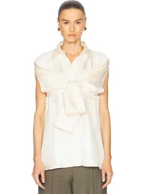 HEIRLOME Camille Silk Shirt - Creme
