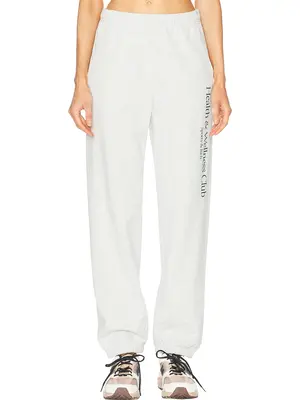 SPORTY & RICH H&w Crest Sweatpant - Heather Gray