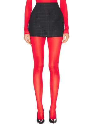 Wardrobe.NYC Contour Mini Skirt - Black Check