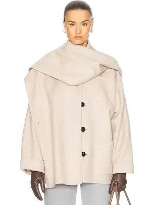 Bottega Veneta Short Coat - Beige Melange