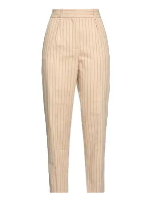 Maje Pinstriped Tapered Leg Pants - Beige