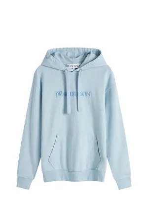 JW Anderson Logo Embroidery Hoodie - Pale Blue