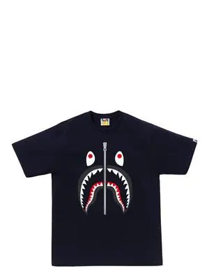 A BATHING APE Shark Tee Shirt - Navy Blue
