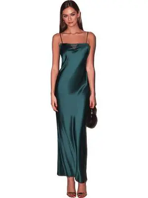 Fleur Du Mal Juliet Lace Back Dress - Green