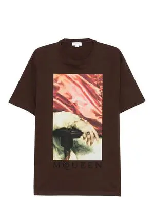 Alexander McQueen Graphic-print T-shirt - Brown