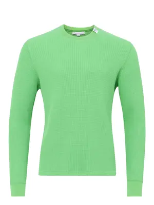 JW Anderson Waffle Cotton Sweater - Green