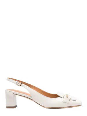 TOD'S 50mm Leather Slingback Pumps - White