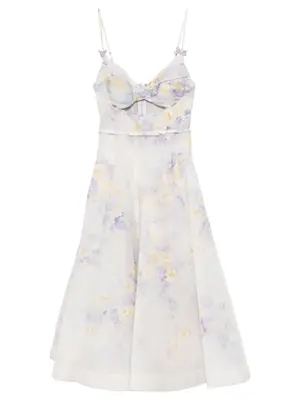 Zimmermann Crush Midi Dress - White
