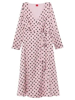 Hugo Midi Wrap Dress - Pink