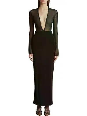 Khaite Sansa Maxi Dress - Black