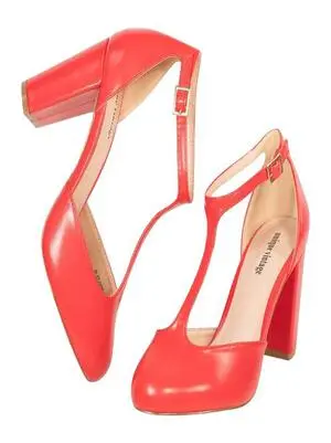 Unique Vintage Unique Vintage Leatherette Astaire Pumps Red