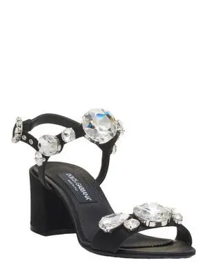 Dolce & Gabbana Crystal Embellished Sandals - Nero/ Crystal