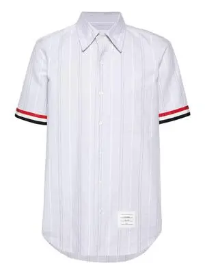 Thom Browne Rwb-edge Striped Shirt - Grey