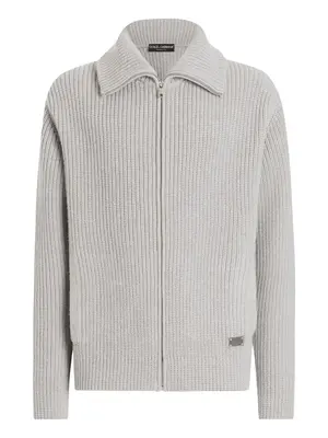 Dolce & Gabbana Fisherman's-knit Cardigan - Grey
