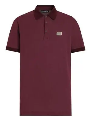Dolce & Gabbana Logo-plaque Polo Shirt - Red