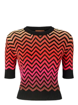 Missoni Chevron-pattern T-shirt - Black