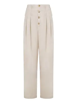 Moschino High-waisted Trousers - Neutrals