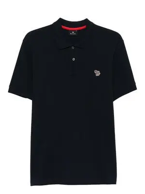 Paul Smith Zebra-patch Polo Shirt - Blue