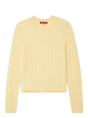 Altuzarra Milla Cable-knit Cashmere Sweater - Yellow