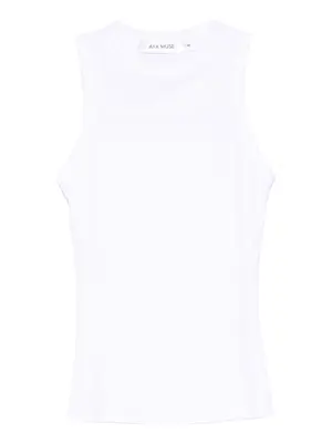 AYA MUSE Ribbed Tank Top - White